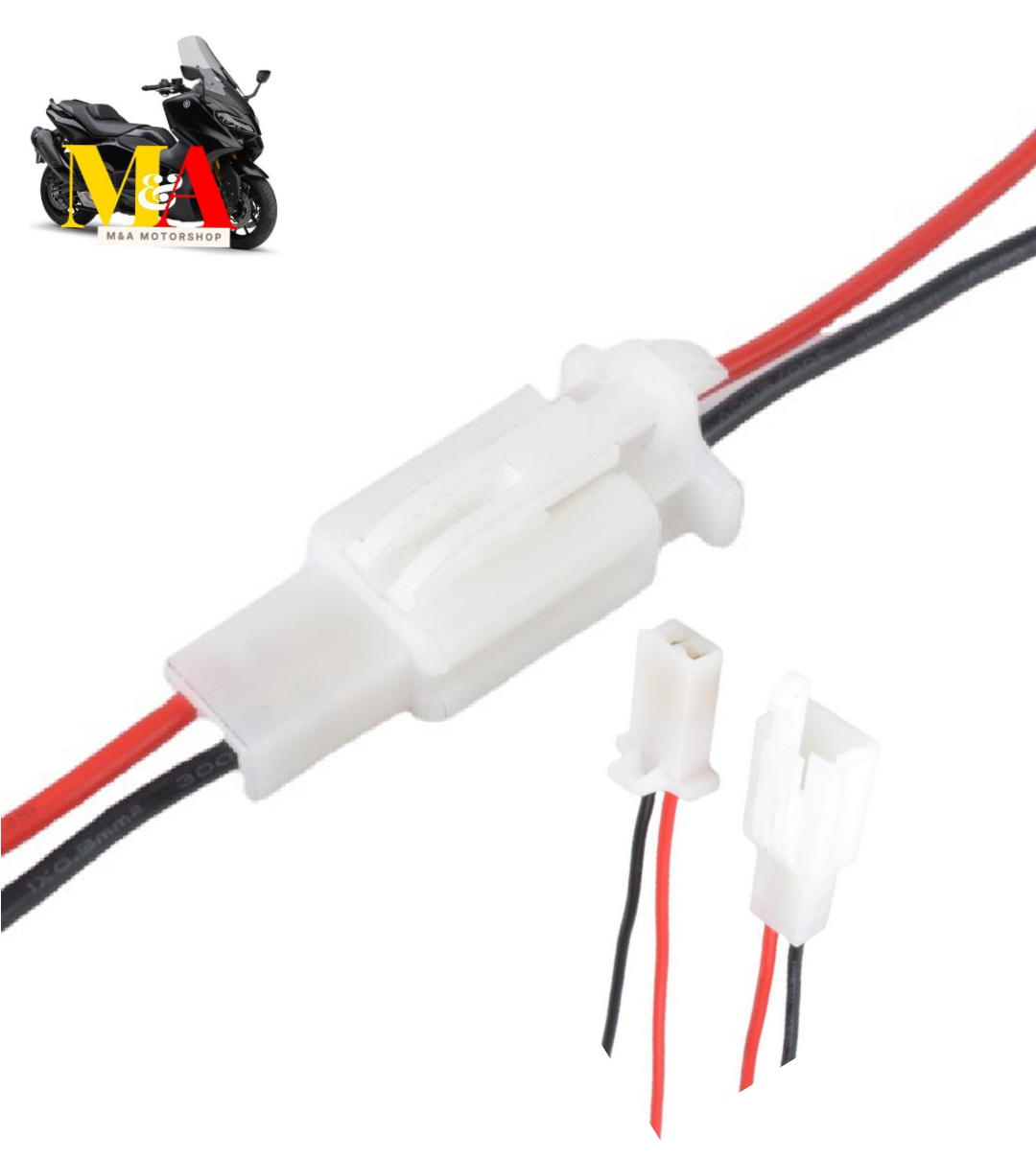 MOTORCYCLE UNIVERSAL TERMINAL WIRE PLUG CONNECTOR SOCKET MALE-FEMALE (2 ...