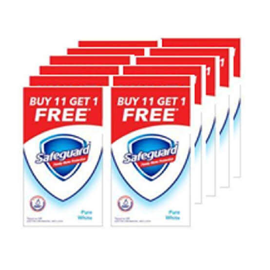 SAFEGUARD BAR SOAP PURE WHITE 11+1 60G | Lazada PH