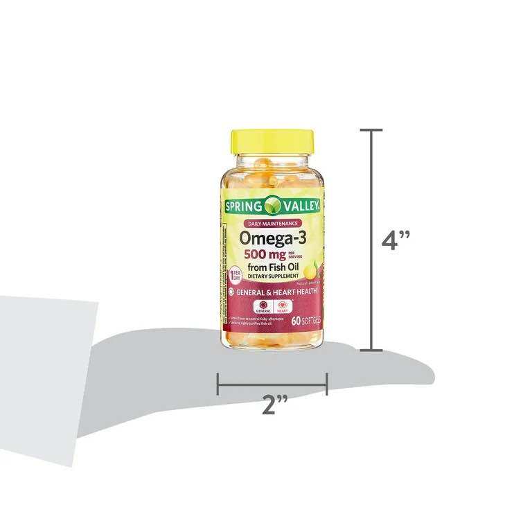 Spring Valley Omega-3 500mg Fish Oil | Lazada PH