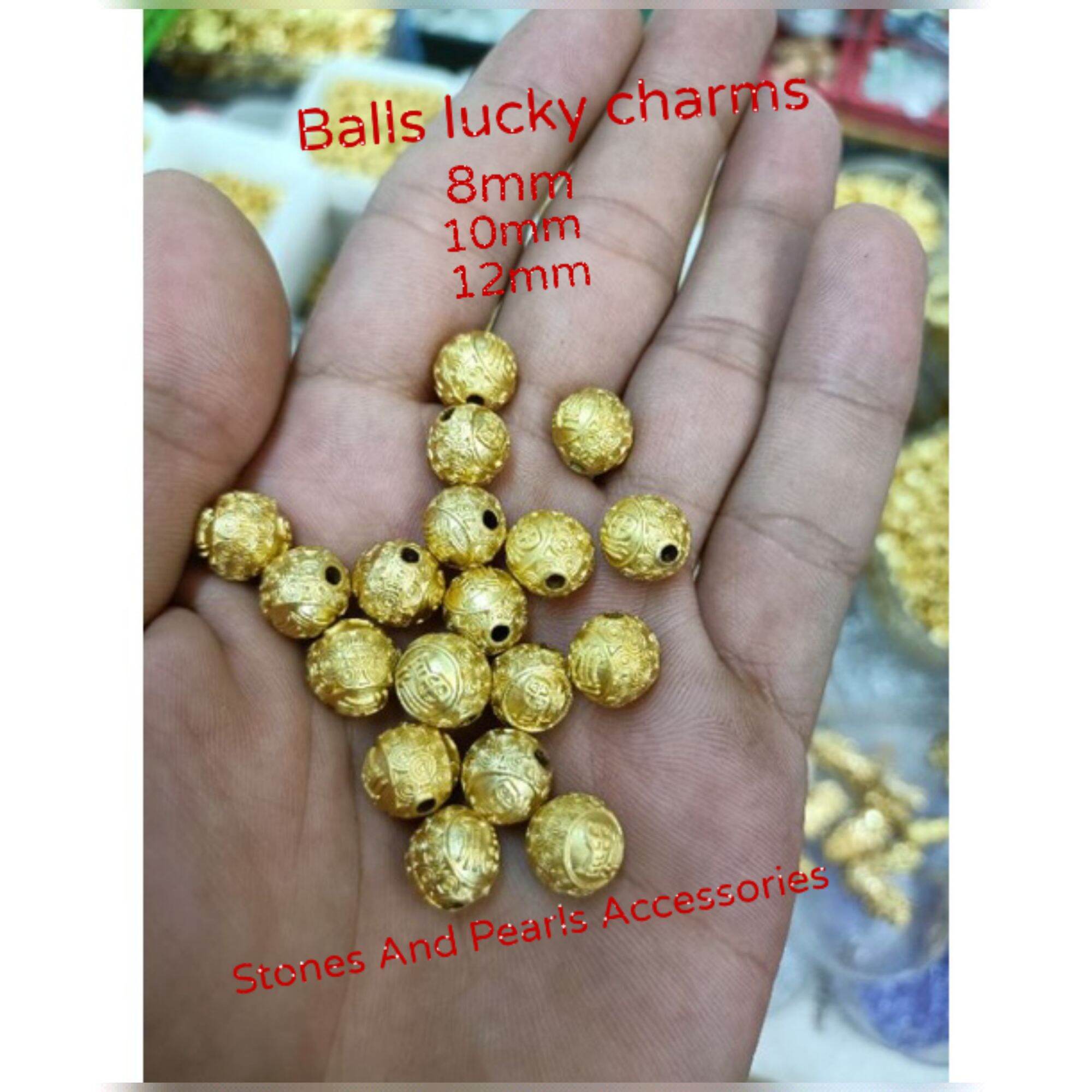 Balls Lucky Charms Spacer High Quality sold per piece, Gold Plated ...