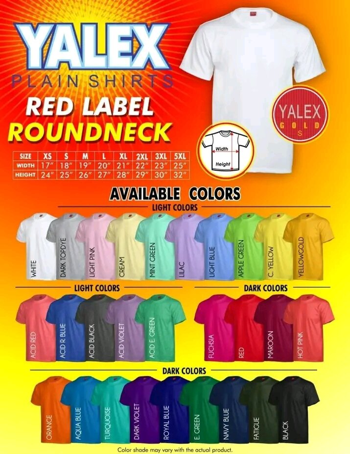 YALEX PLAIN SHIRT R-NECK: royal blue, aqua blue, light blue, torquise ...