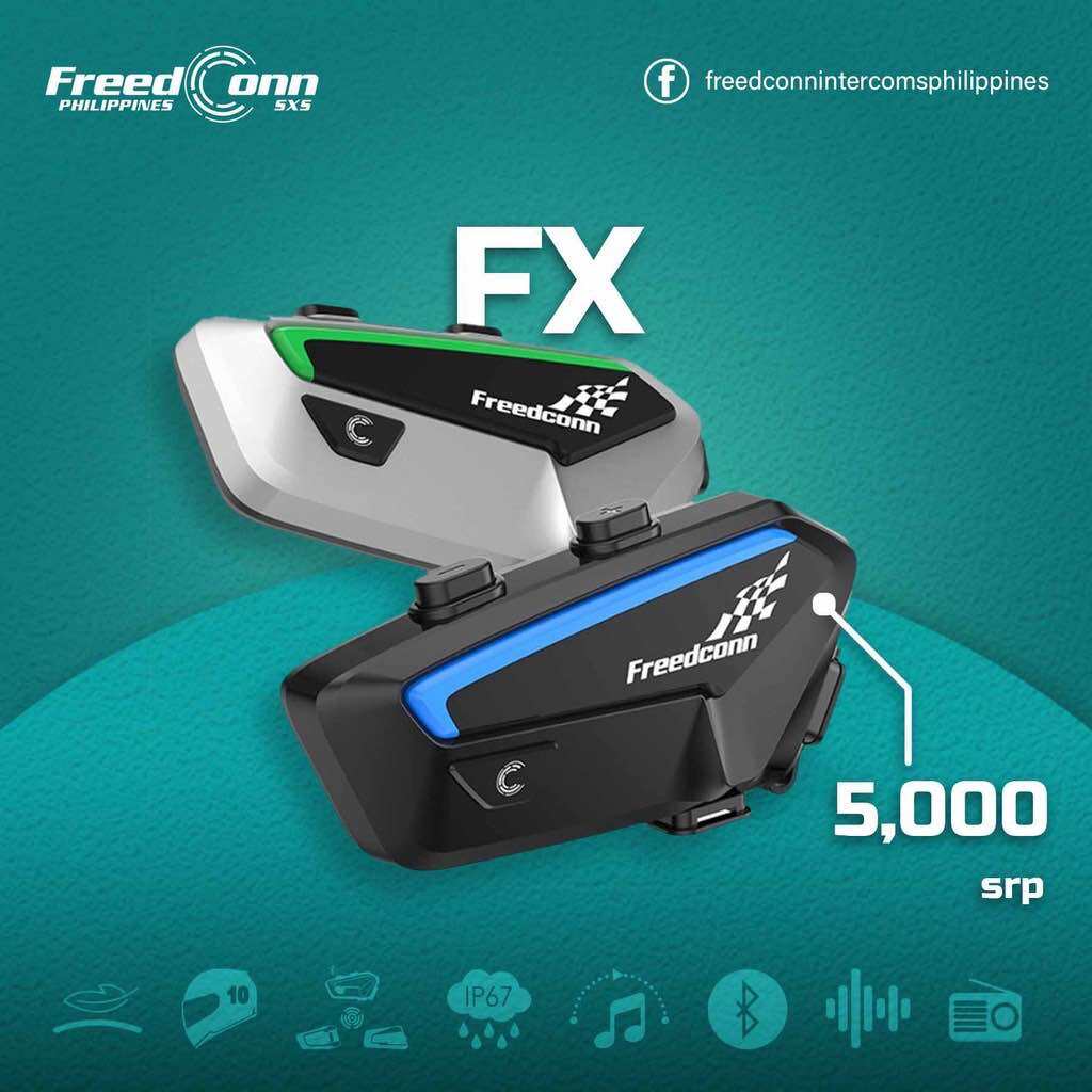 FreedConn FX Bluetooth 5.0 Motorcycle Intercom Helmet Headset Water ...