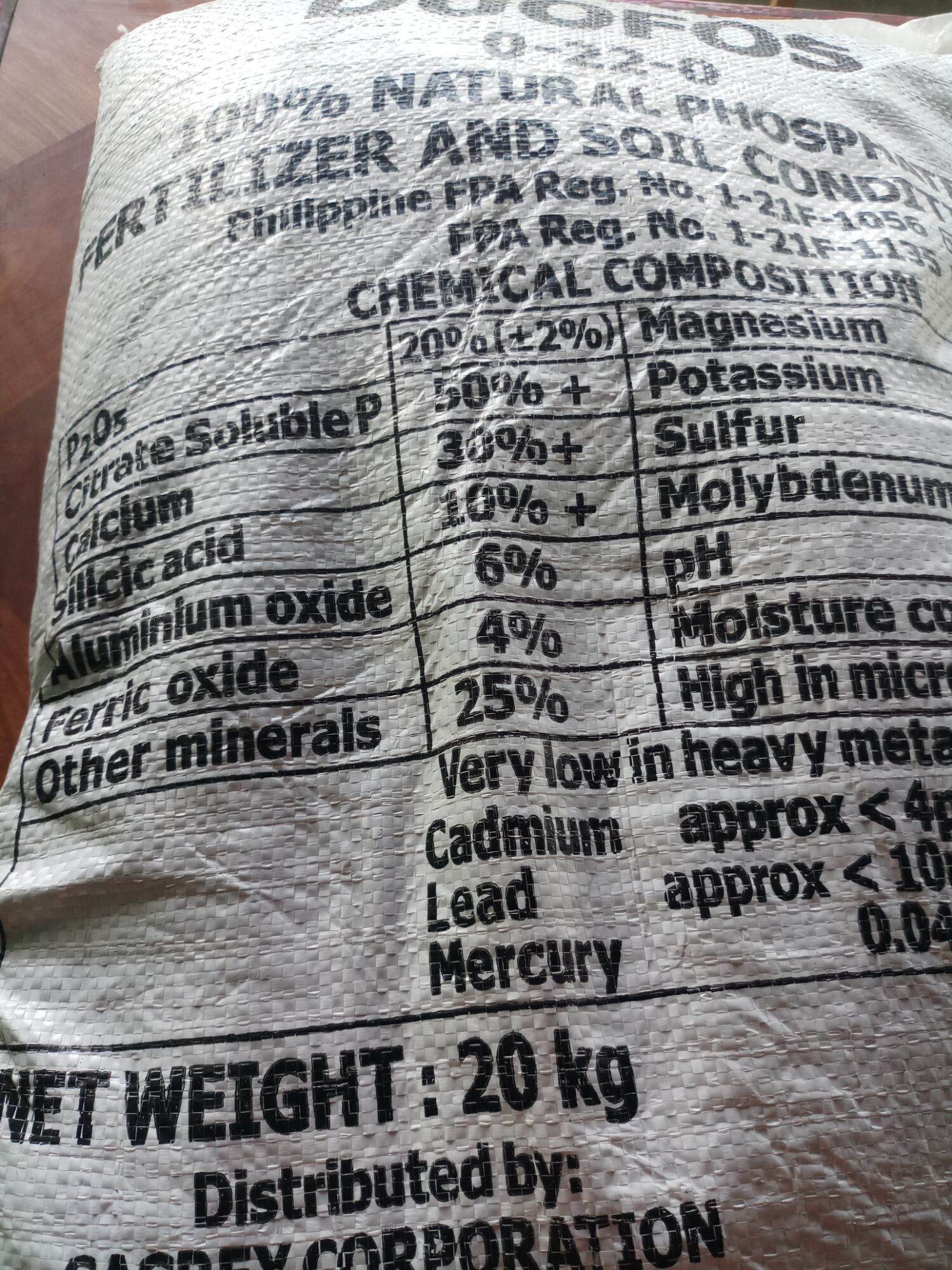 20 kgs DUOFOS 0-22-0 (100% NATURAL PHOSPHATE FERTILIZER & SOIL ...