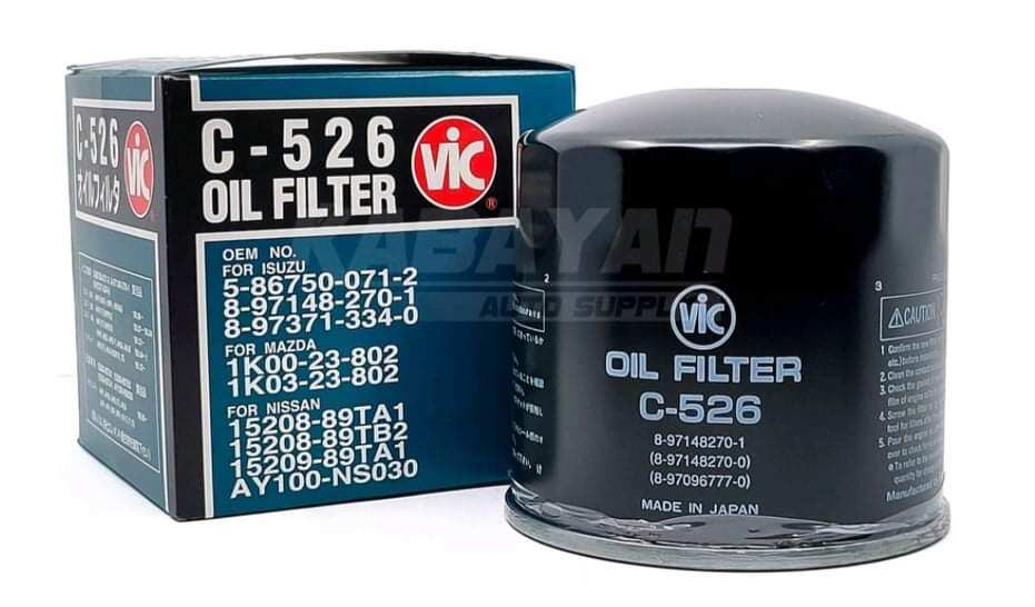 VIC OIL FILTER C-526 FOR ISUZU ELF 4HF1,4HE1,4HL1,6HK1 | Lazada PH