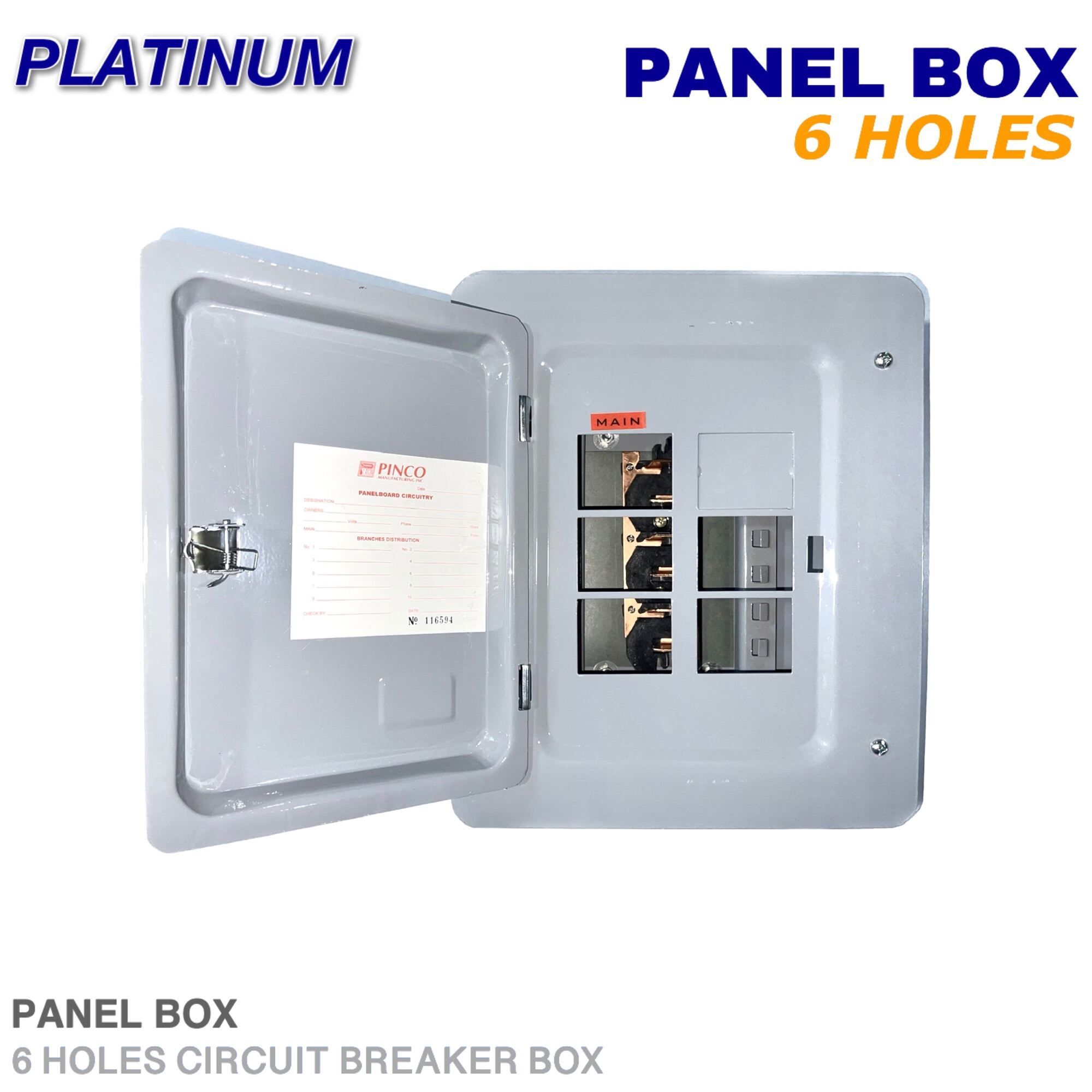 6 Holes (4 Branches) | Panel Box | Curcuit Breaker Box | Breaker ...