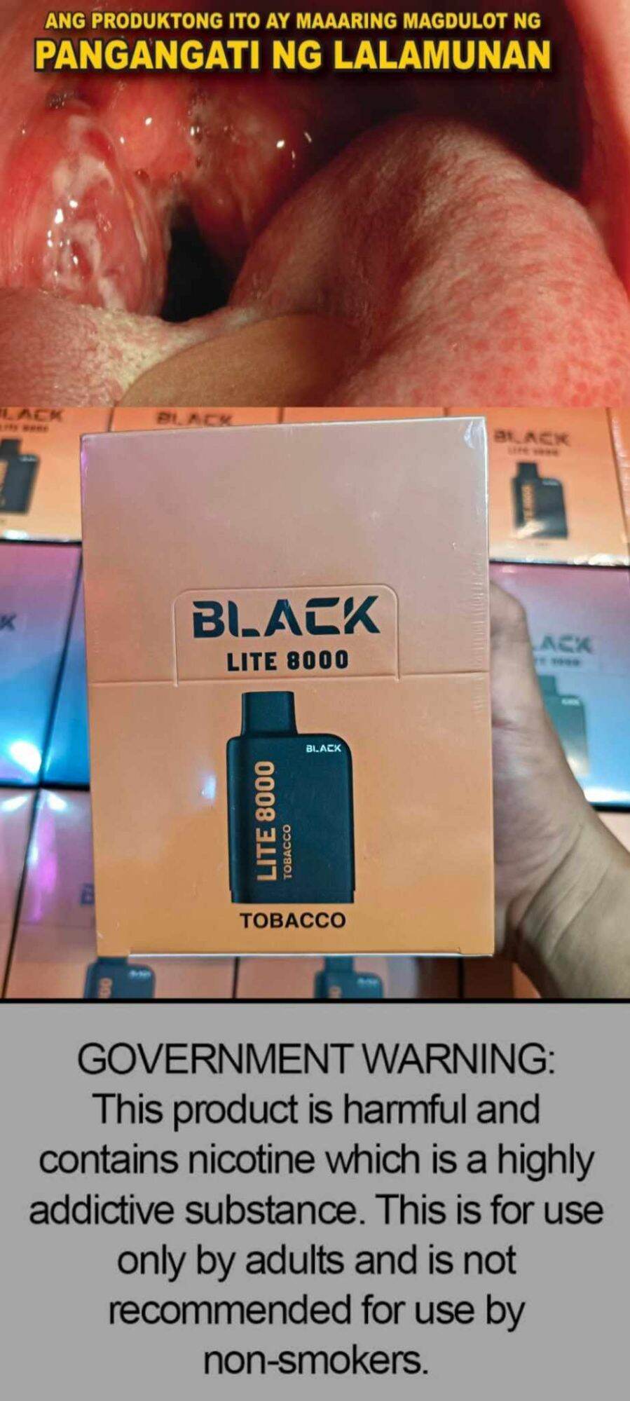 BLACK LITE 8000 - DISPOSABLE POD - LEGIT ( SEPERATE POD FLAVOR ...