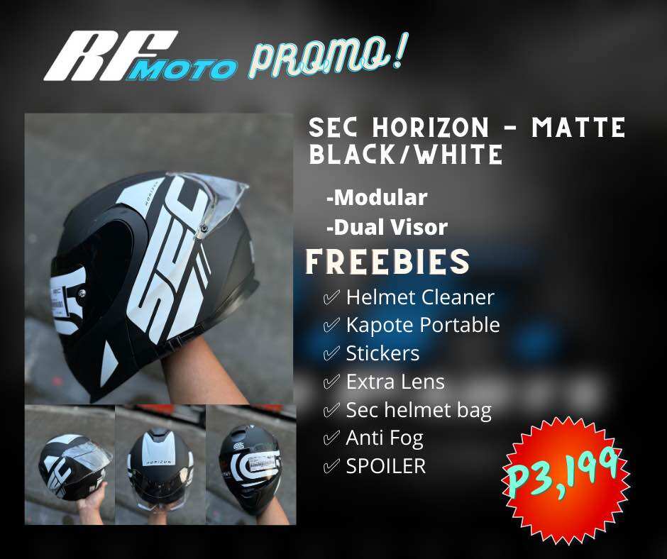 SEC HORIZON Helmet MODULAR DUAL VISOR SALE! With Freebies! | Lazada PH