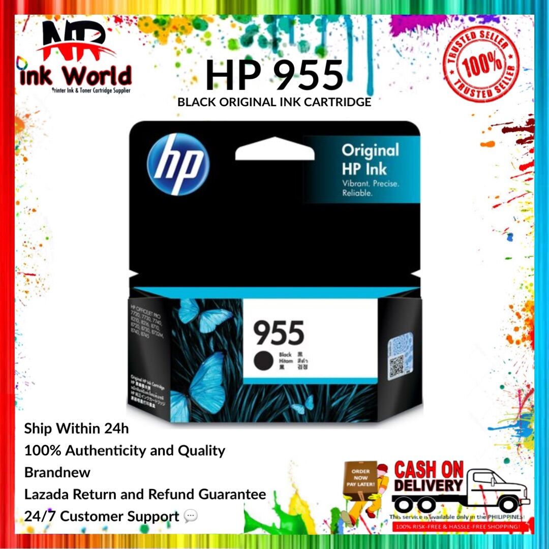 HP 955 Black Original Ink Cartridge (L0S60AA) | Lazada PH