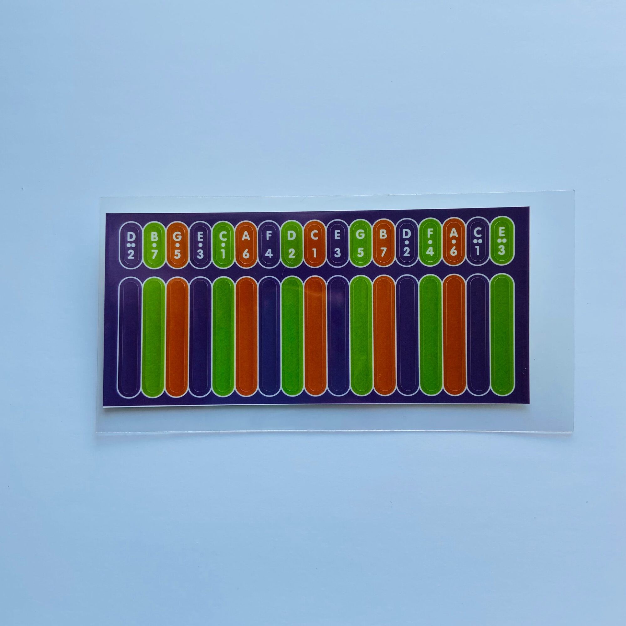 Basic Colorful Kalimba Note Sticker for 17 Keys Kalimba | Lazada PH