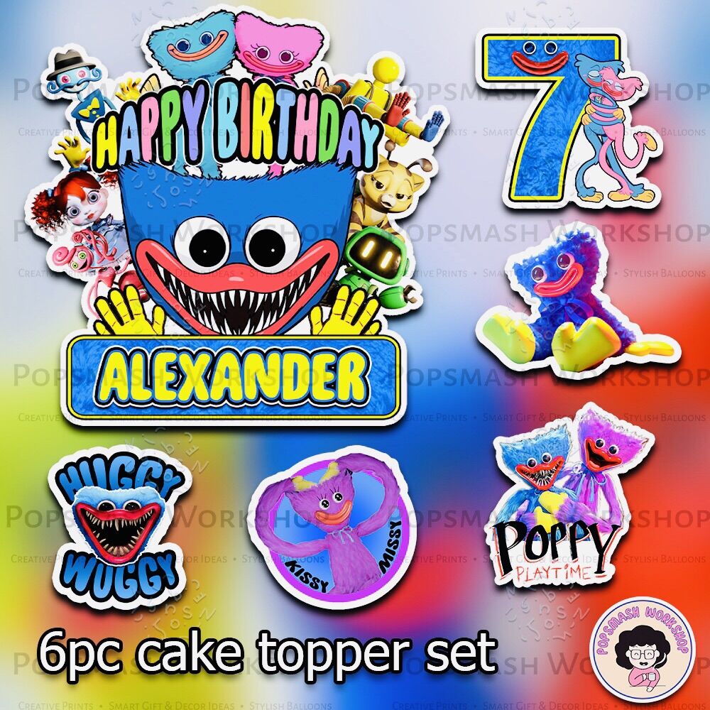 Poppy Playtime Huggy Wuggy Cake Topper Cupcake Topper | Lazada PH