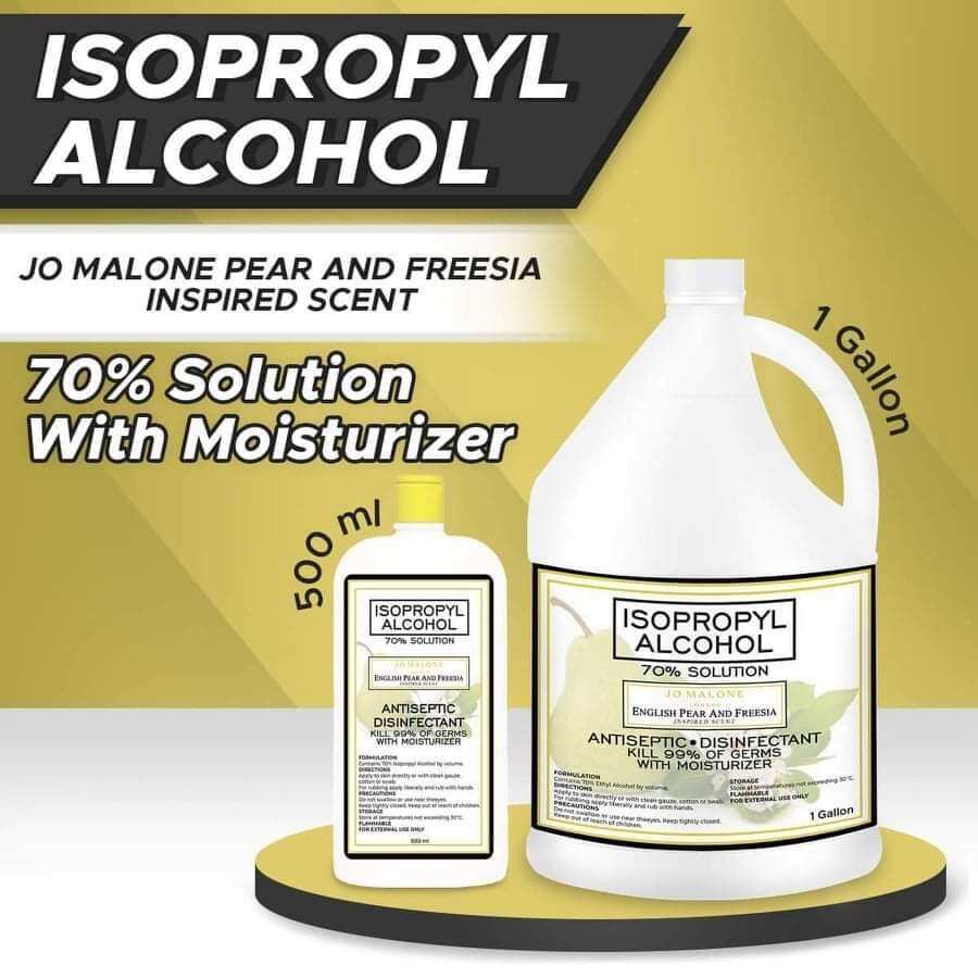 70% Isopropyl Alcohol 3.7 Liter English Pear Malone Jo 🍐 Inspired Scent ...