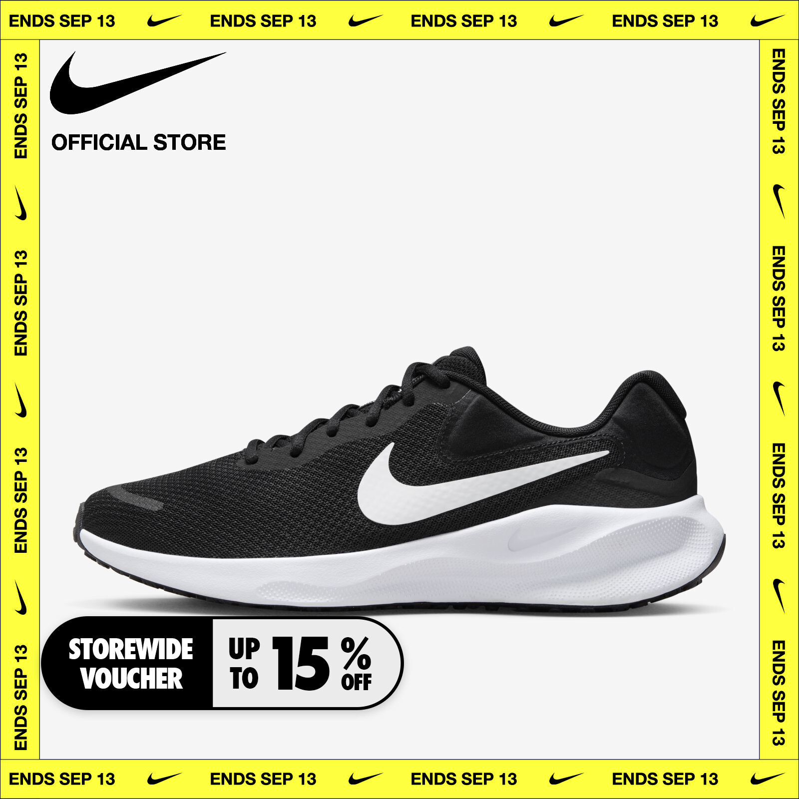 Nike Men's Revolution 7 Running Shoes - Black | Lazada PH