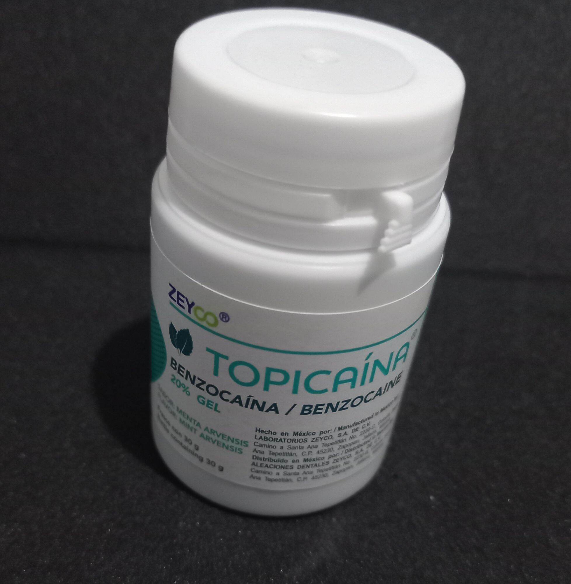 ZEYCO TOPICAINA-TOPICAL ANESTHETIC BENZOCAINE 20% (30g/1 bottle)(Gel ...