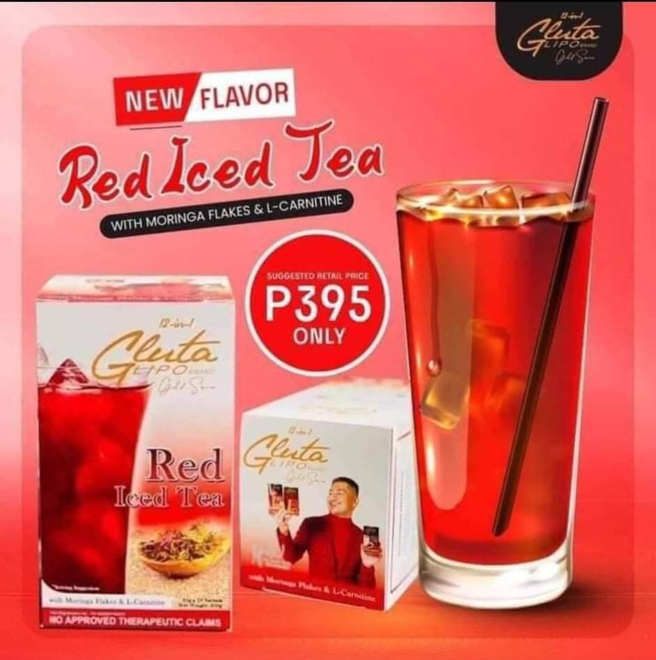 AUTHENTIC GLUTA LIPO RED ICED TEA 10 SACHETS PER BOX | Lazada PH