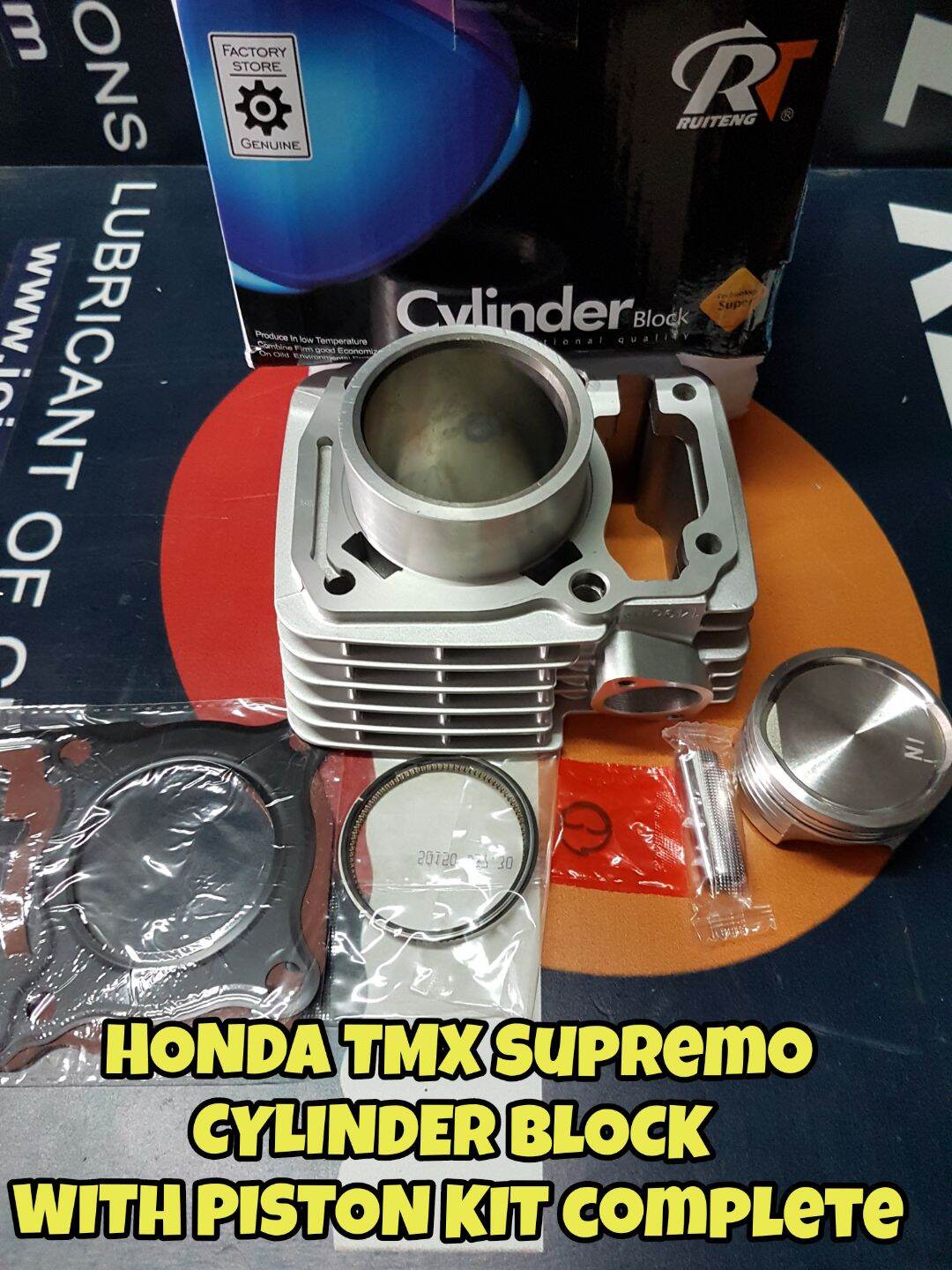 Honda TMX Supremo CYLINDER BLOCK COMPLETE WITH PISTON KIT and TOP ...