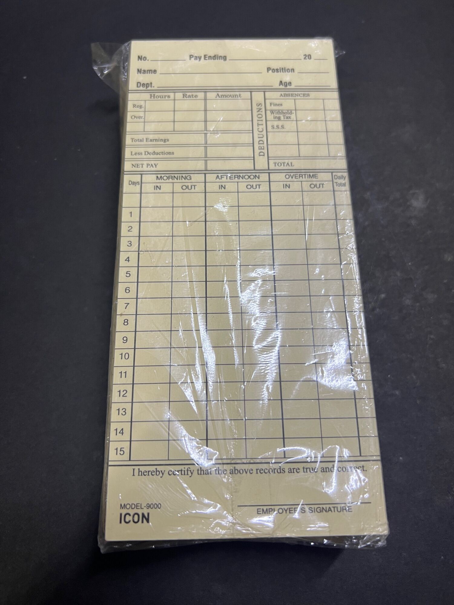 Daily time record, time card available 100pcs in 1 pack | Lazada PH