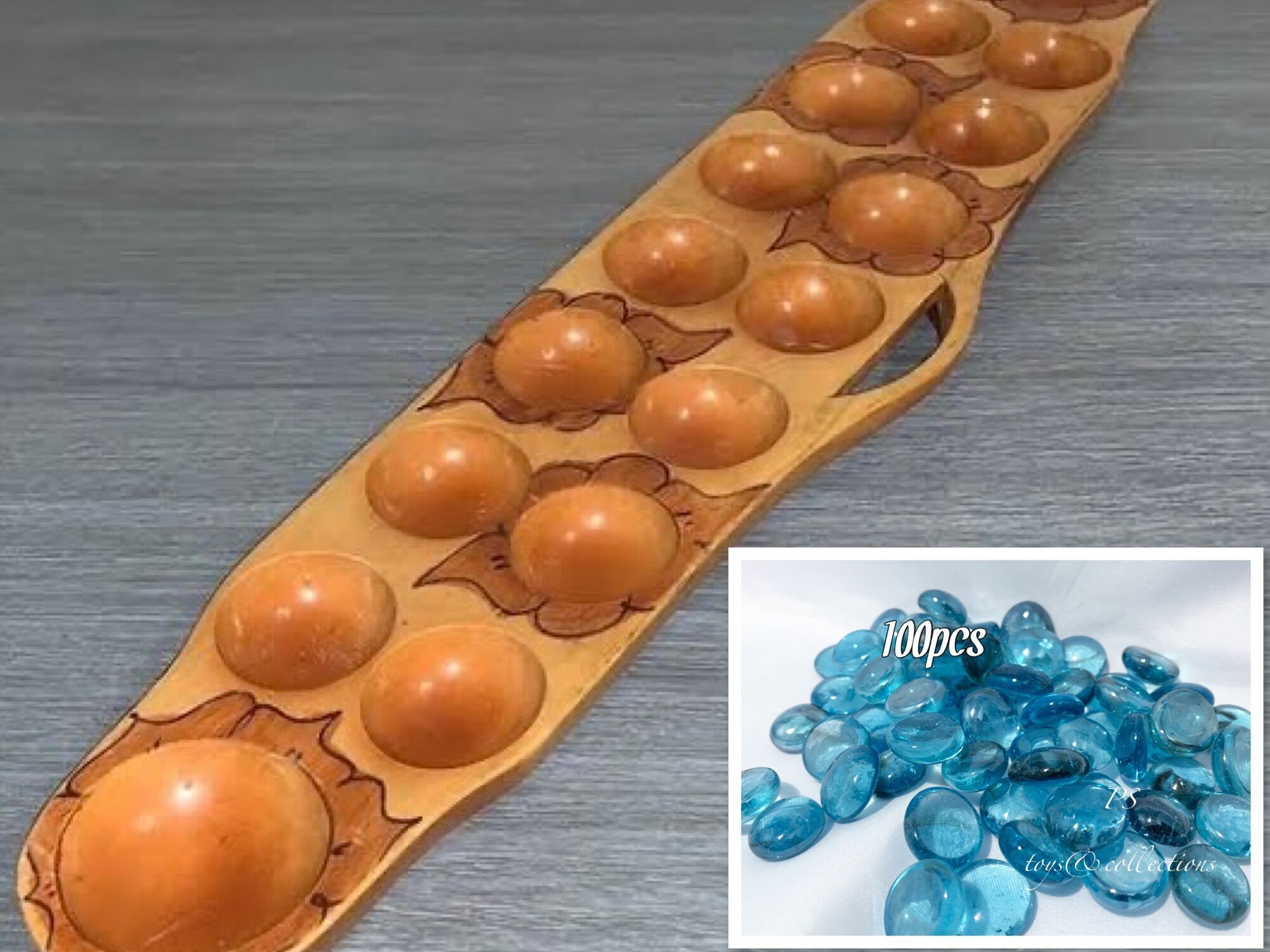 Sungka / Sungkaan Set | 100pcs Flat Marbles included | Lazada PH