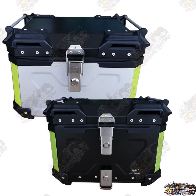 LJ Motorcycle alloy top box 45 liters square x design | Lazada PH
