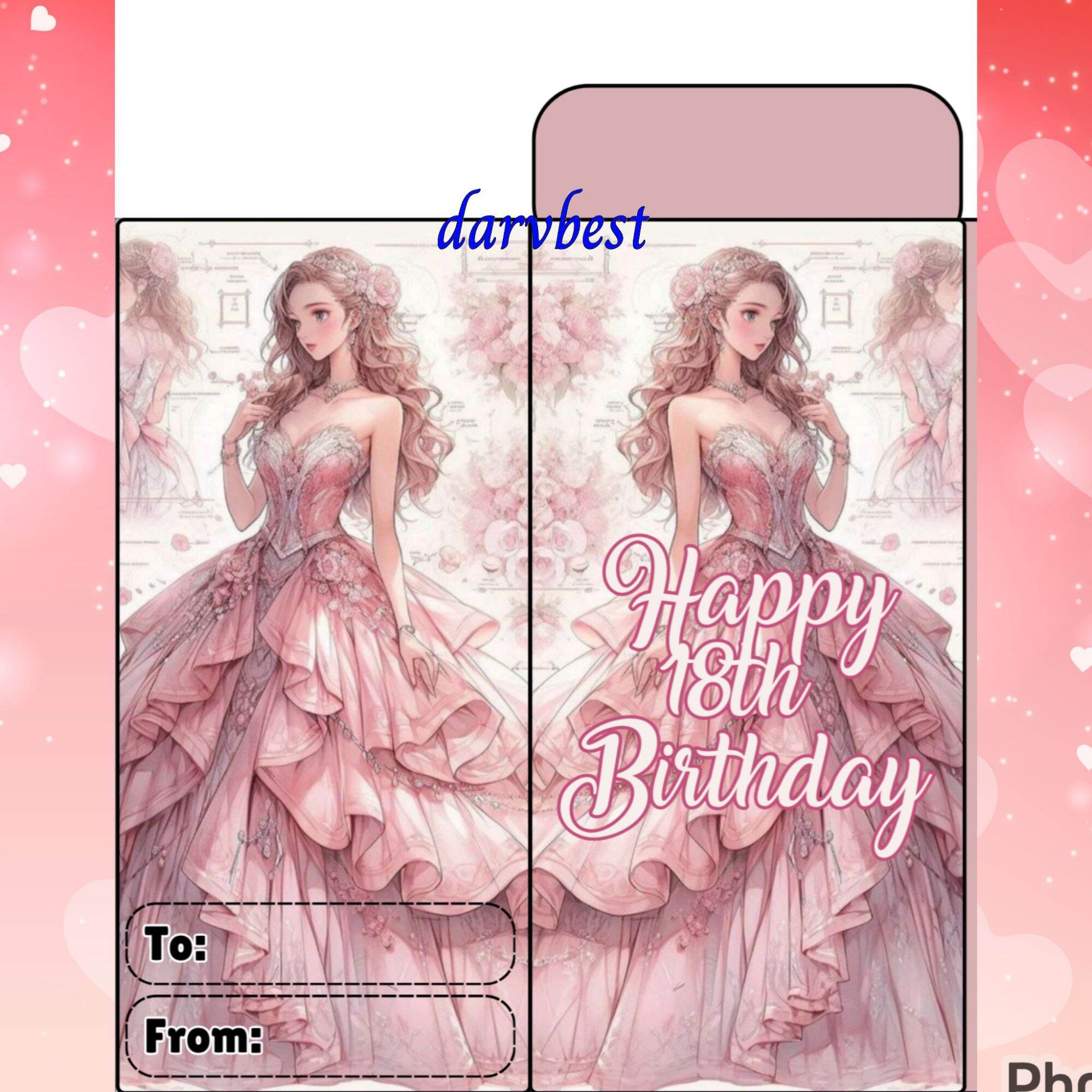 18th birthday debut money envelope money holder angpao