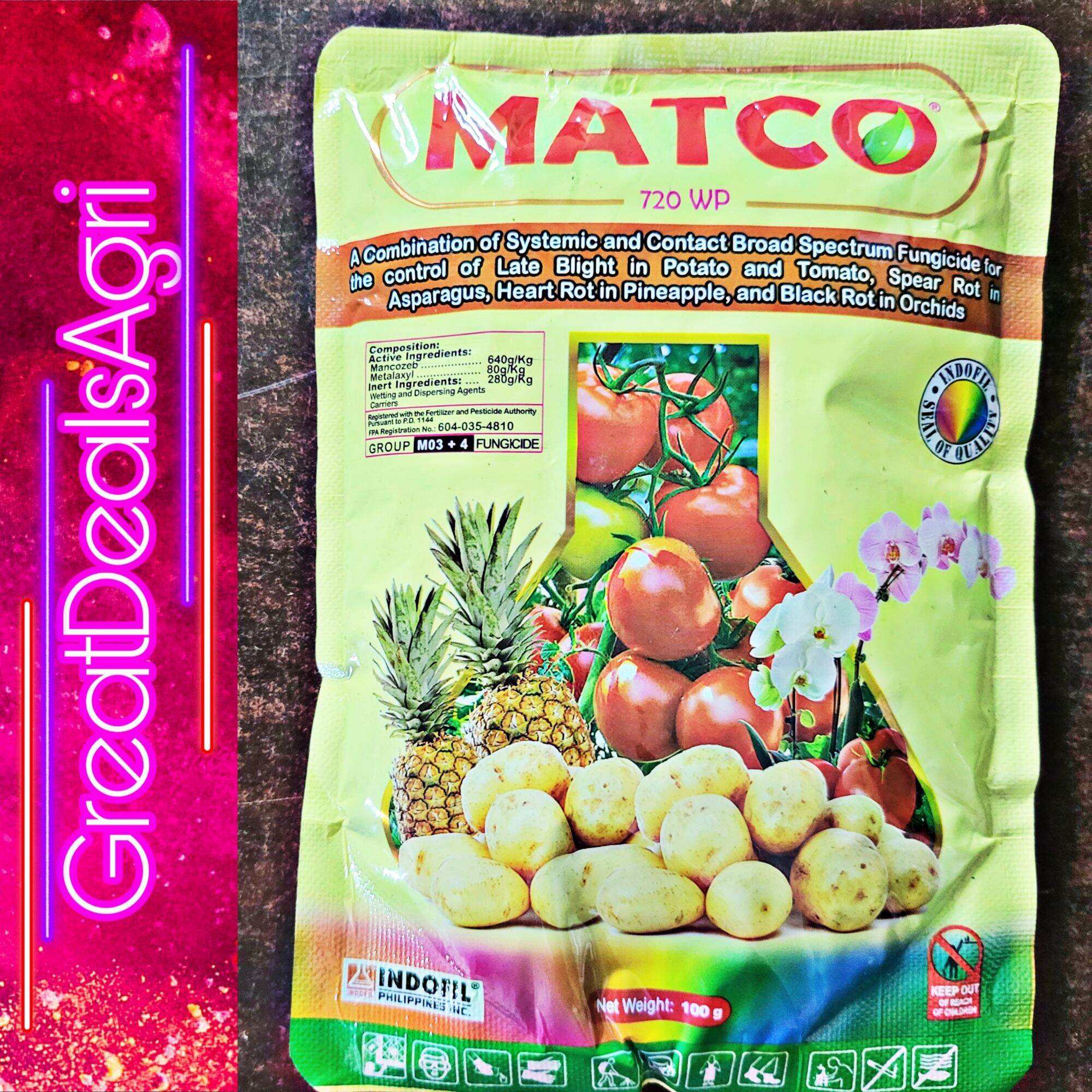 MATCO 720 WP MANCOZEB + METALAXYL FUNGICIDE FOR ORCHIDS AND ORNAMENTALS ...