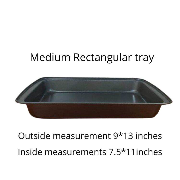 1pc medium rectangular baking tray 9x13 outside measurement 7.5x11 ...