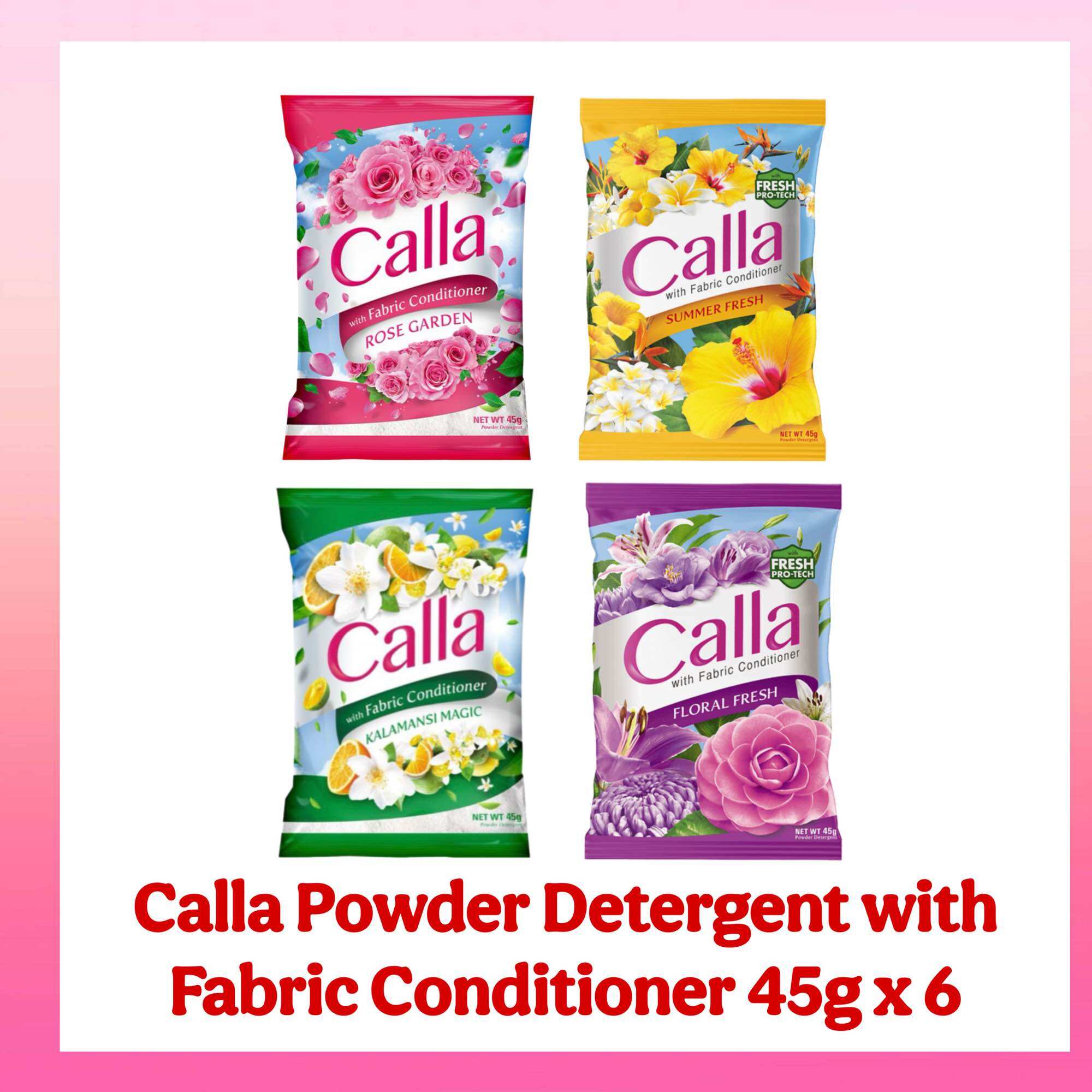Calla Powder Detergent with Fabric Conditioner 45g x 6 | Lazada PH