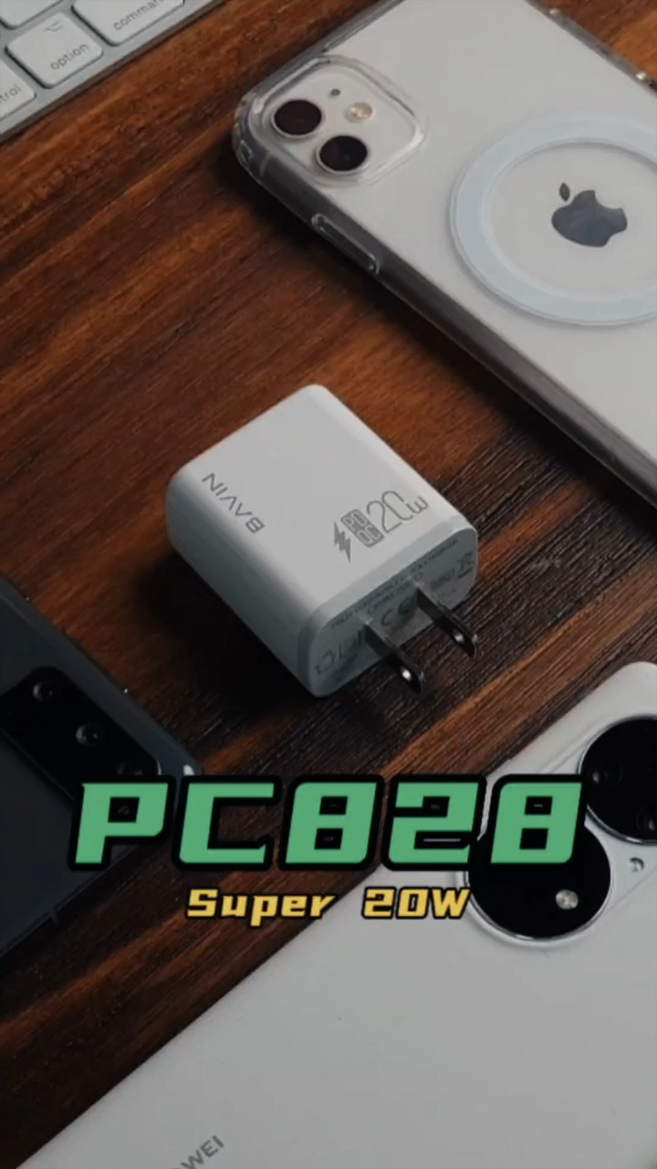 BAVIN PC828 20W PD Super Fast Charger USB-C Port Portable Size Adapter ...