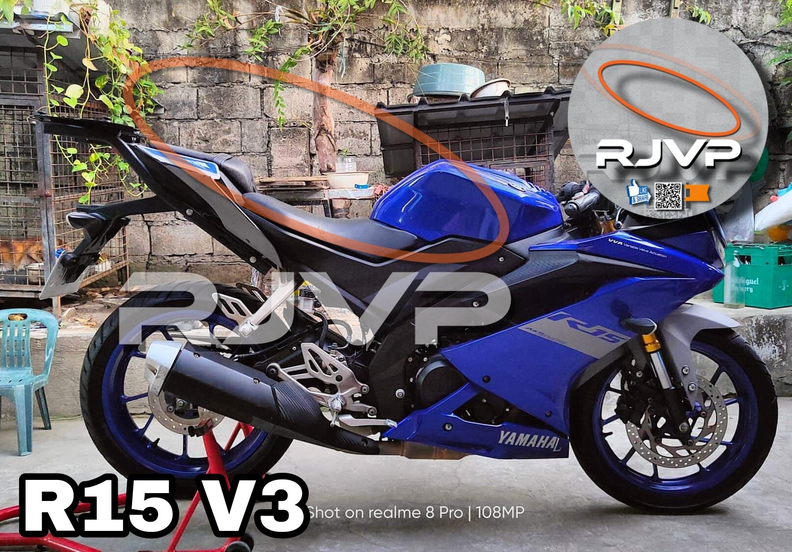 Yamaha R15 V3 HRV Bracket Heavy Duty Bracket Steel Black Oval Tube