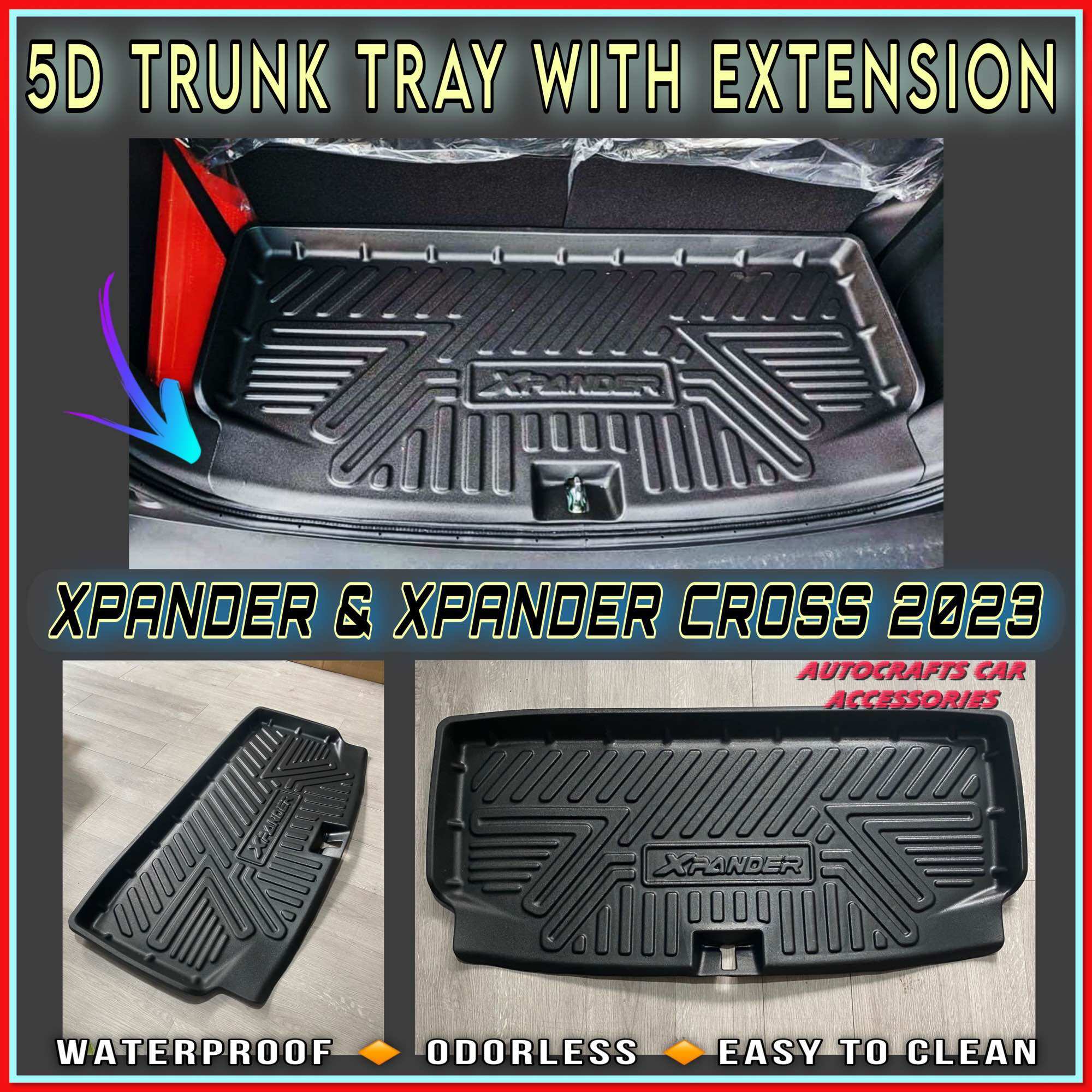 MITSUBISHI XPANDER AND XPANDER CROSS 2023 5D TRUNK TRAY WITH EXTENSION ...