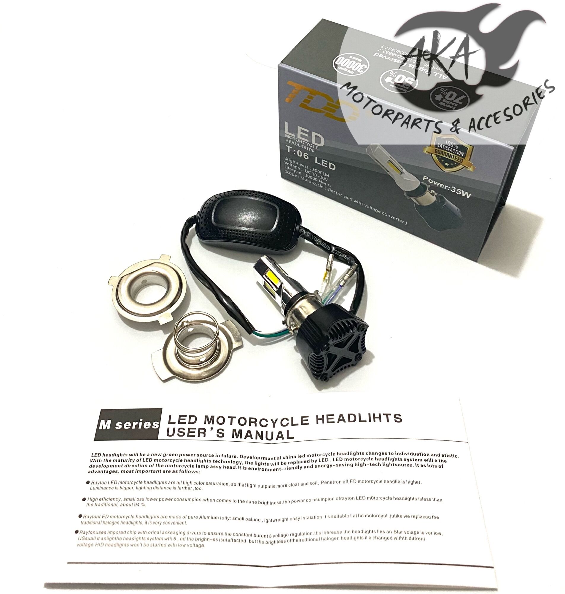 TDD T06 6LED HEADLIGHT FOR MOTORCYCLE 35WATTS UNIVERSAL | Lazada PH