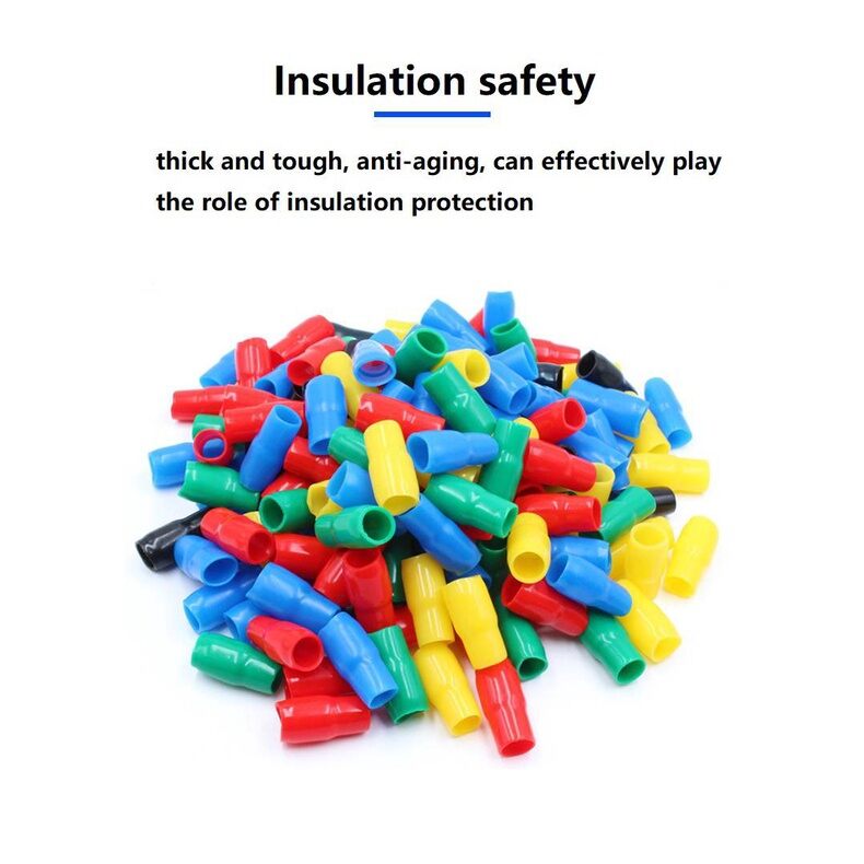 Cable Lug Terminal Cover Terminal Lug soft Insulated Sleeve (50pcs ...