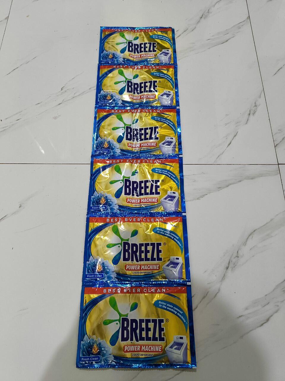 Breeze Power Machine liquid detergent Fresh clean 60g x 6sachets ...