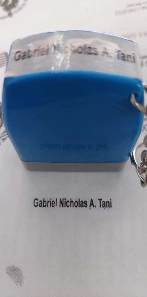 Personalized self inking keychain stamp rubber size; 13x33mm | Lazada PH