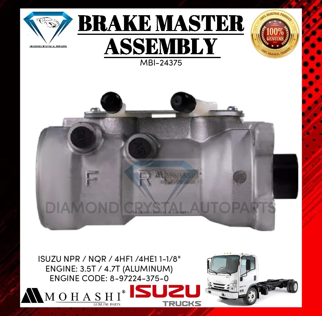 BRAKE MASTER ASSEMBLY ISUZU NPR / NQR / 4HF1 / 4HE1 (1-1/8") ALUMINUM ...