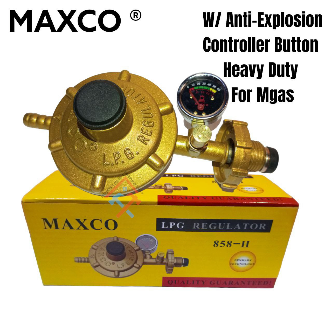 Maxco Lpg Regulator Push Button with Gauge 858H Heavy-duty | Lazada PH