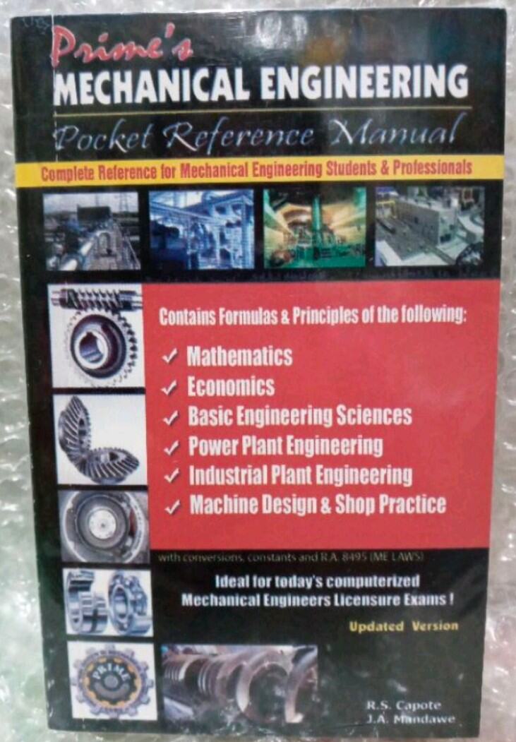 PRIME'S MECHANICAL ENGINEERING Pocket Reference Manual by capote ...