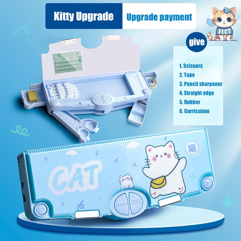 JECT Cartoon Pencil Box Multifunctional Stationery Storage Box for Kids ...