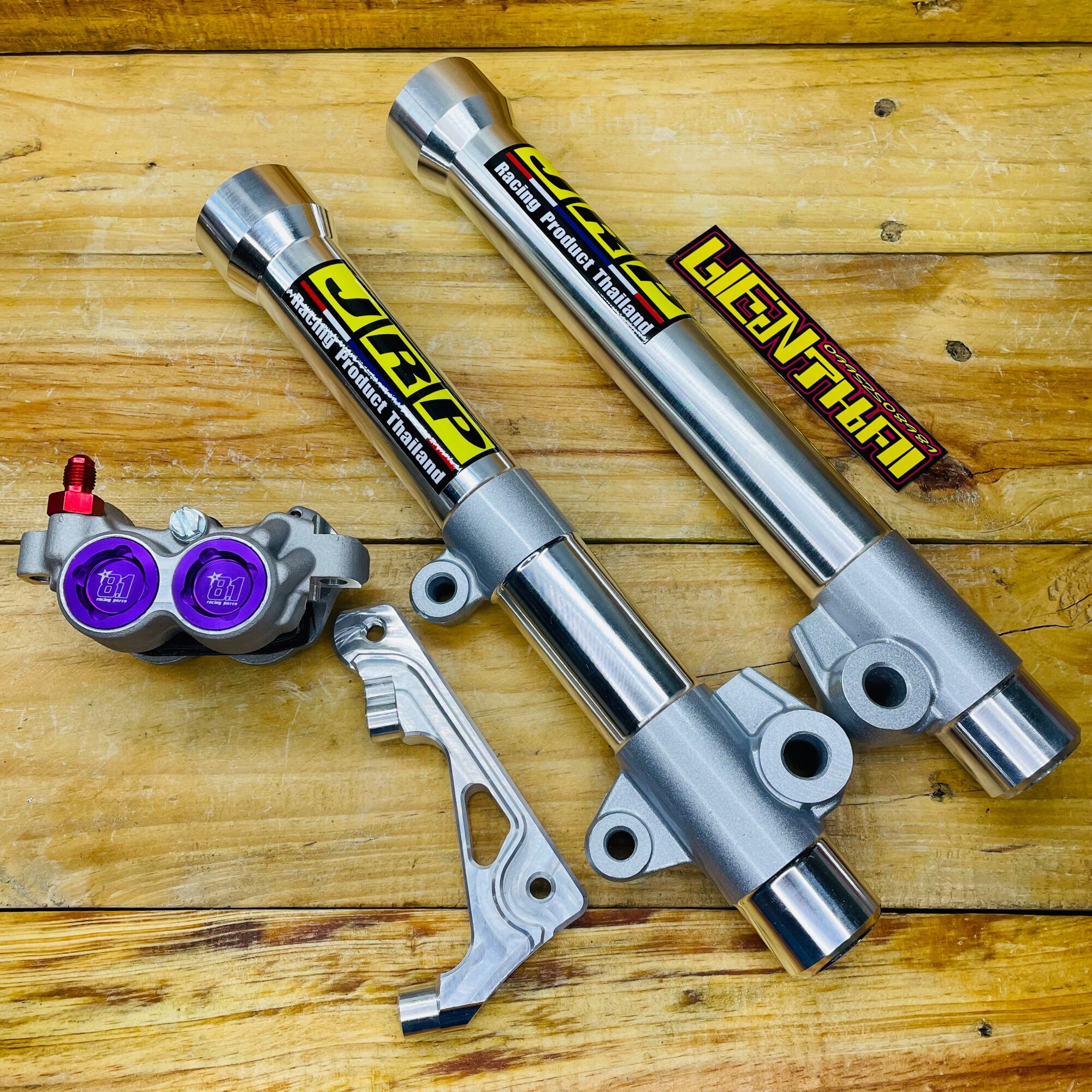 Ligthen Front Shock Outer Tube + Caliper 8.1 Radial 4pot w/ Bracket ...