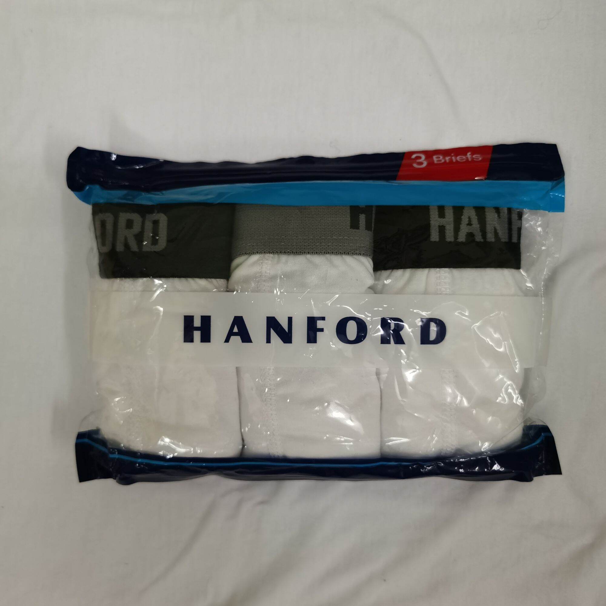 Hanford Men Regular Cotton Bikini Brief 3in1Set (White-V103 / Assorted ...