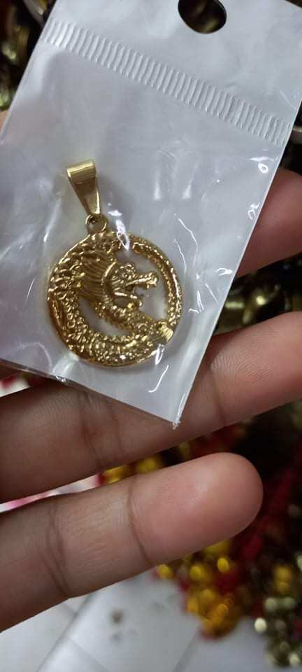 Dragon pendant stainless gold | Lazada PH