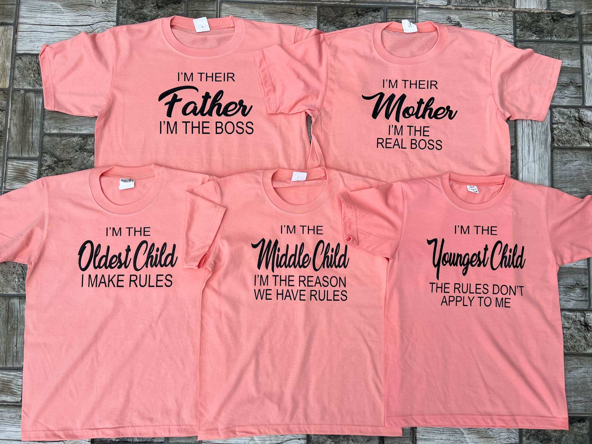FAMILY Shirts Mother Father Oldest Child Middle Child And FAMILY Shirts Mother Father Oldest Child Middle Child And