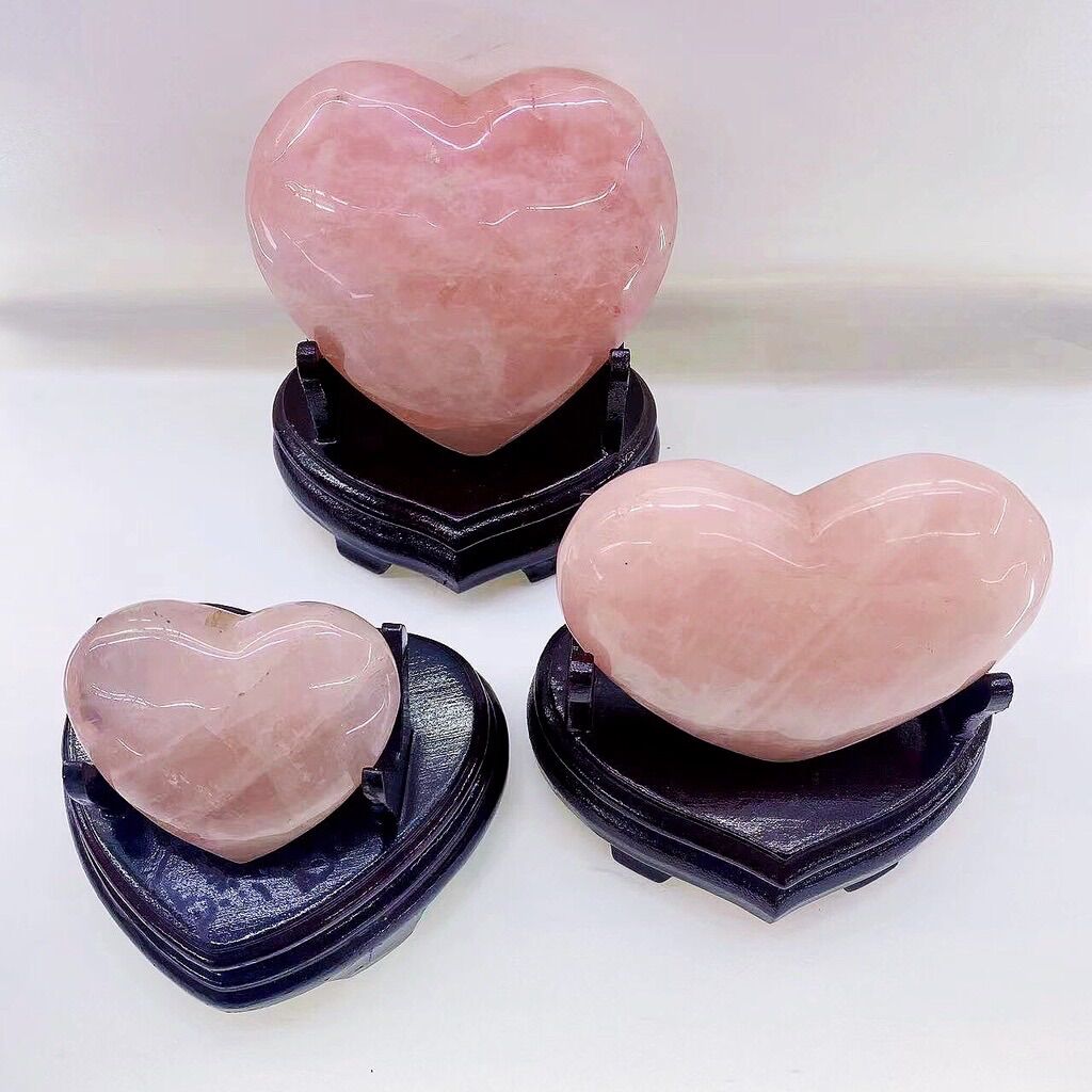 Natural Rose Quartz Heart with Stand for Display | Lazada PH
