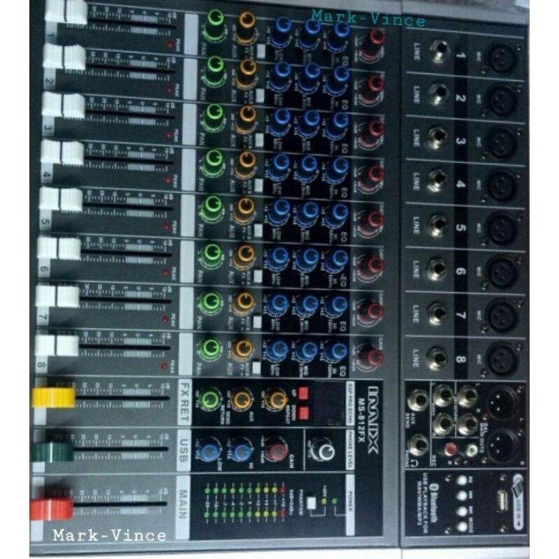 IMIX By Trident MS-812FX 8 Channels Ultra Slim Mixer | Lazada PH