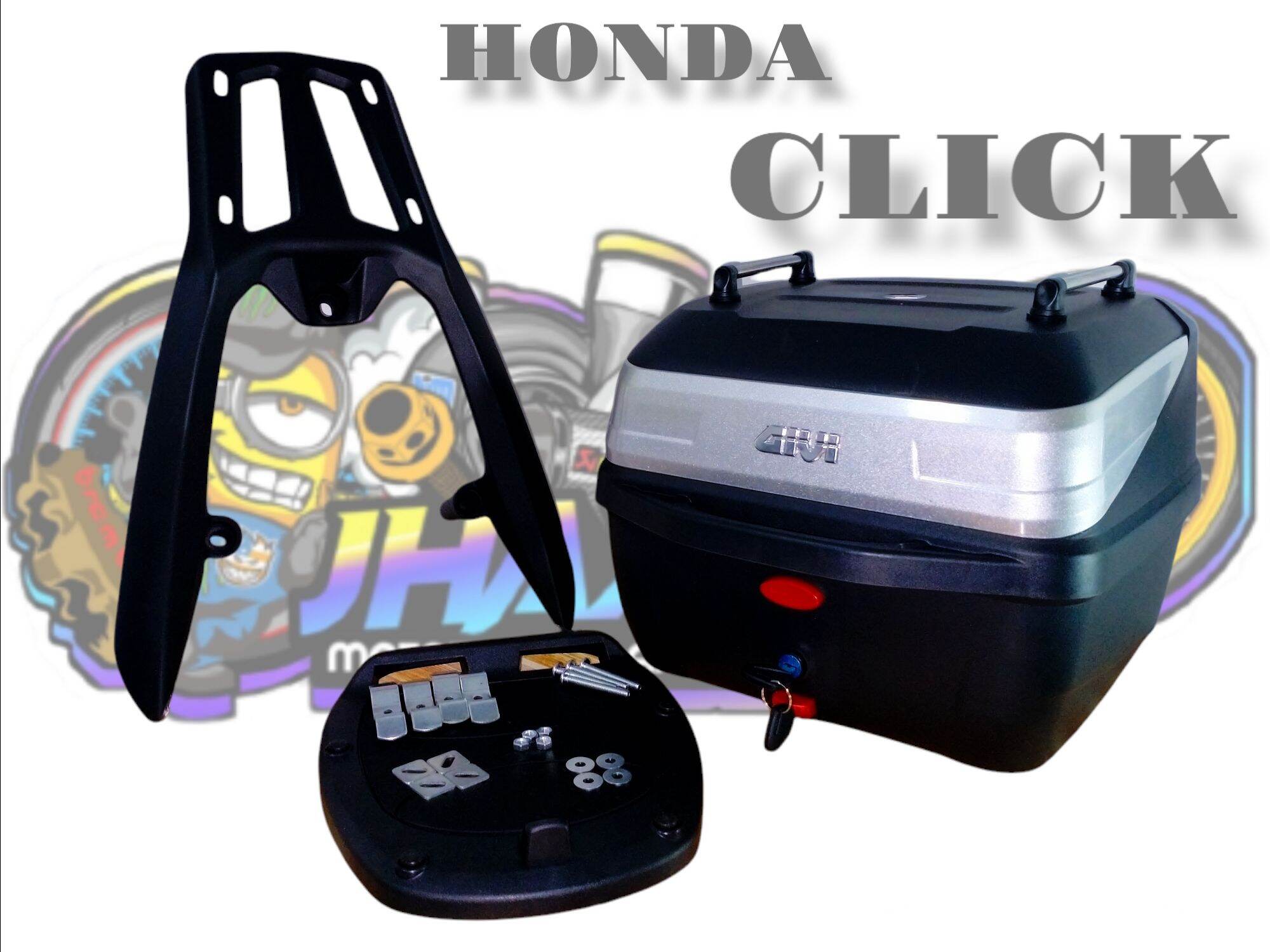 ( HONDA CLICK ) GIVI 36L AND RAVEN BRACKET FOR HONDA CLICK V1 / V2 ... ( HONDA CLICK ) GIVI 36L AND RAVEN BRACKET FOR HONDA CLICK V1 / V2 ...