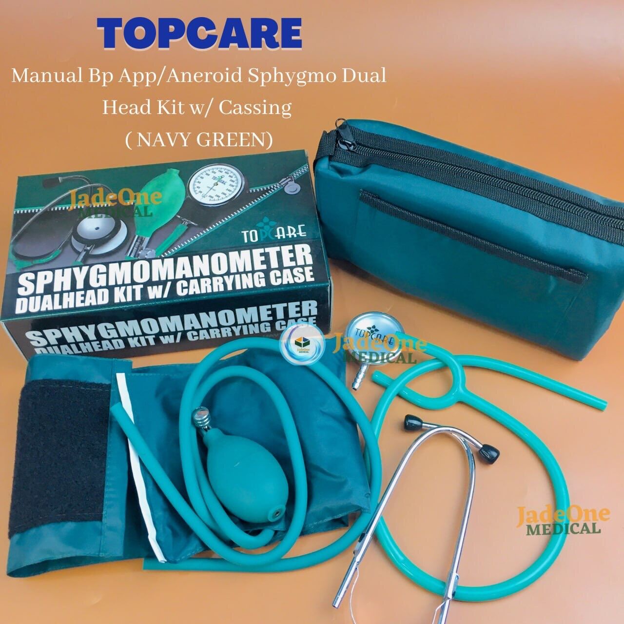 Topcare Manual Bp App/Aneroid Sphygmo Dual head Kit w/Cassing (Colored ...