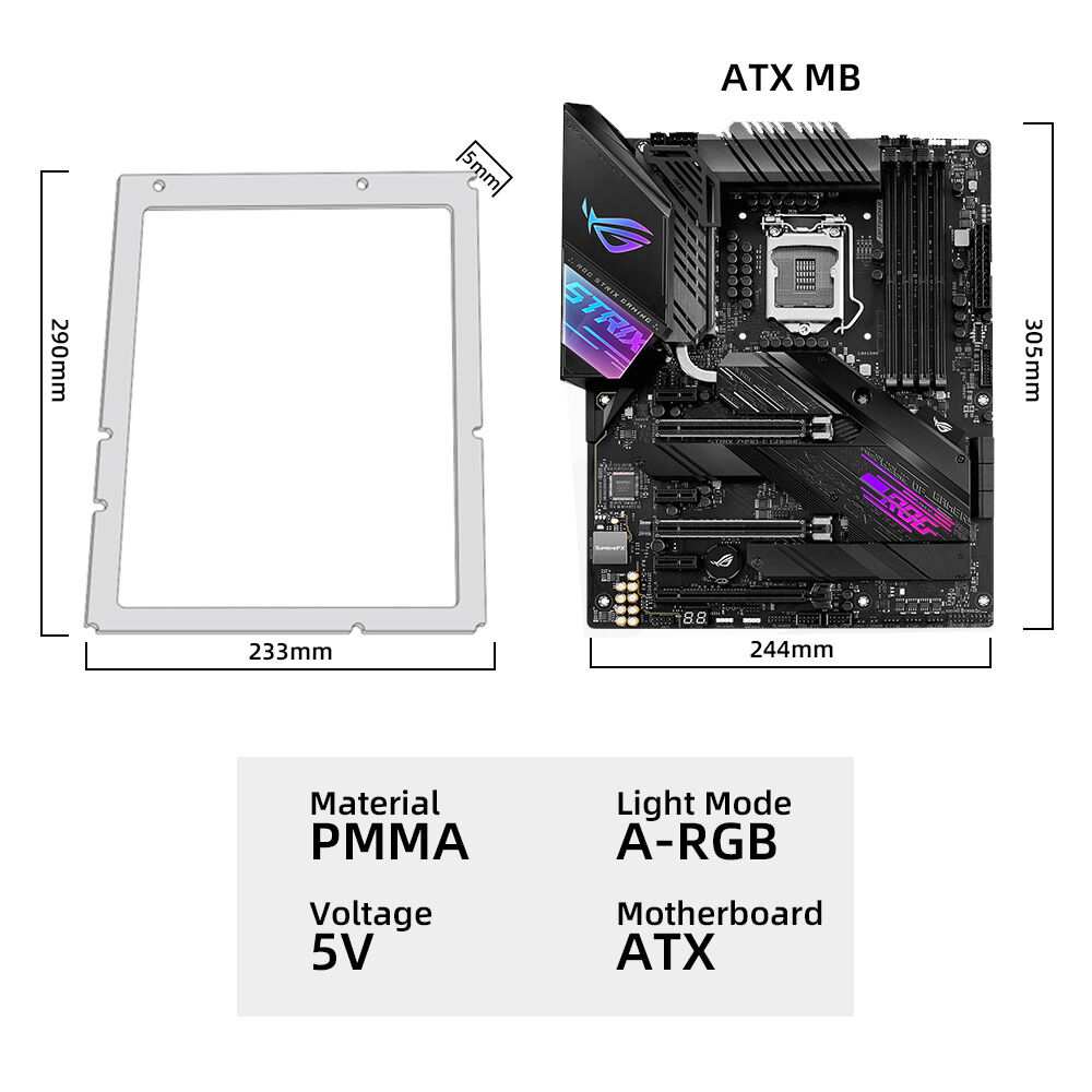 Mainboard A-RGB Lighting Frame ATX MATX ITX 5V3Pin Motherboard ...
