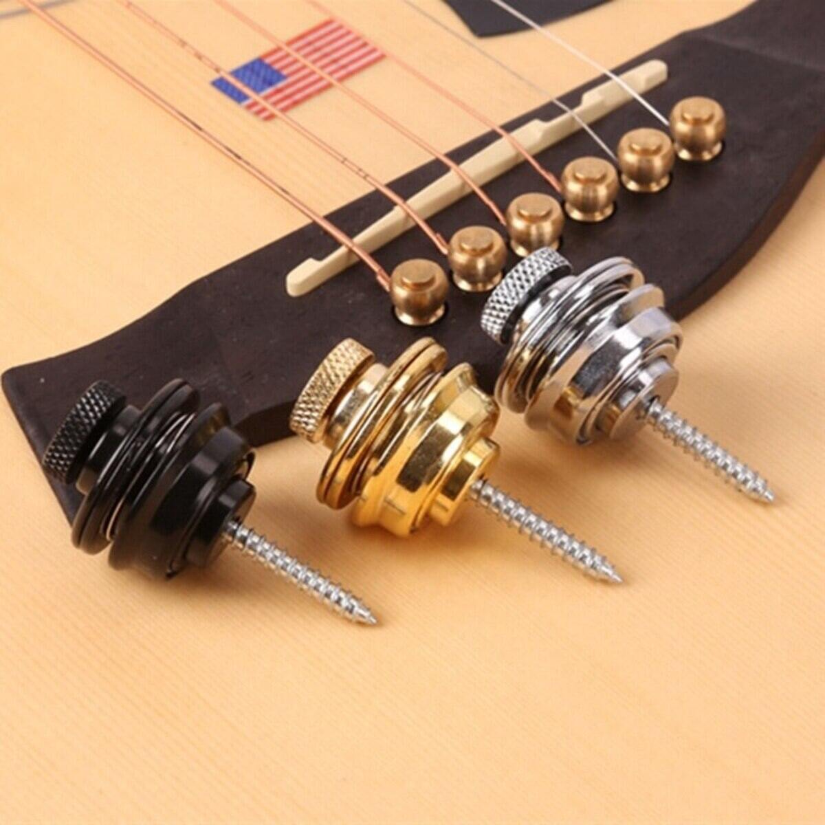 1 Pcs Guitar Strap Lock Heavy Duty Metal Button Security Straplock for ...