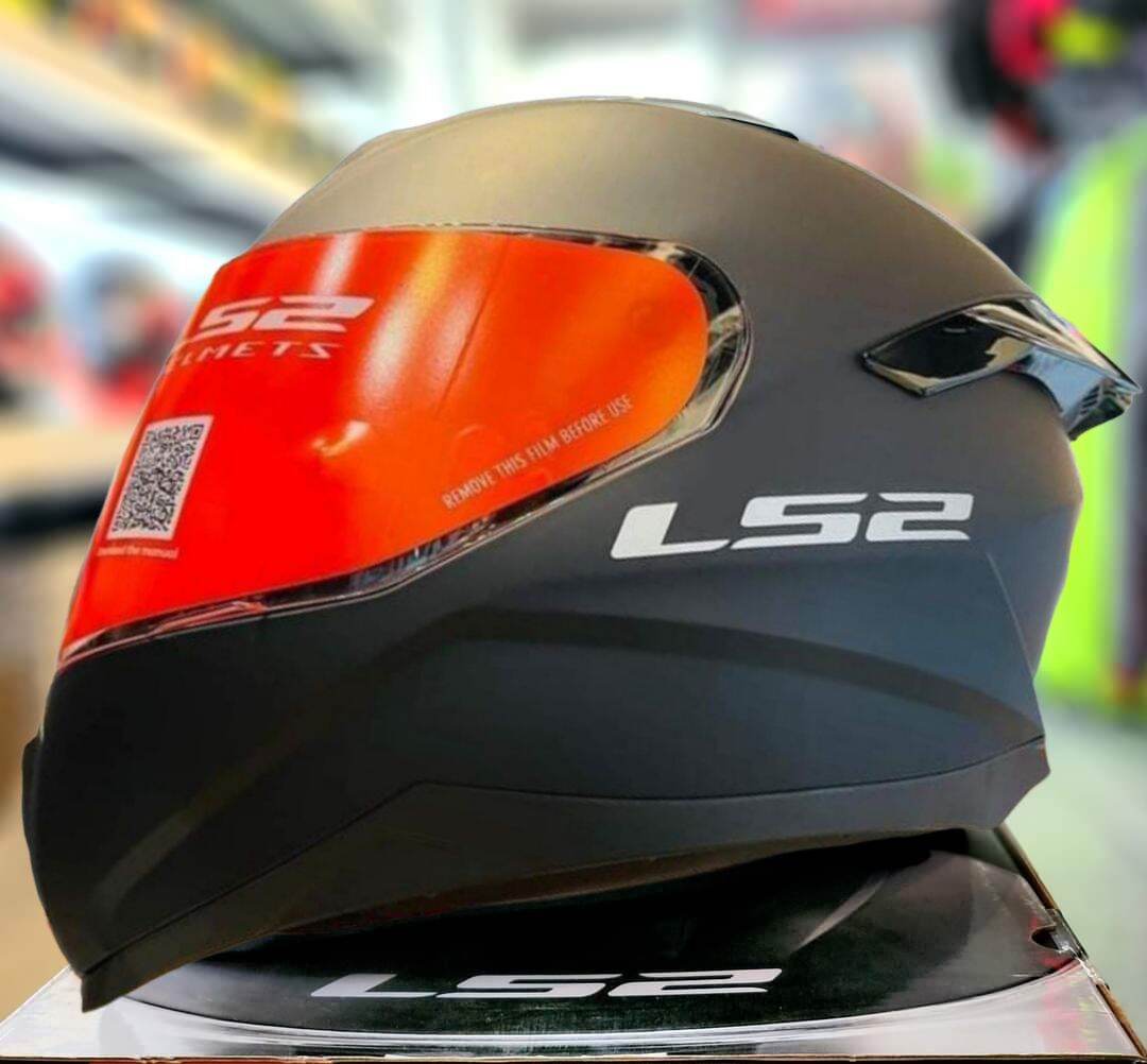 LS2 Flash Mono Helmet with Spoiler and Smoke Lens | Lazada PH
