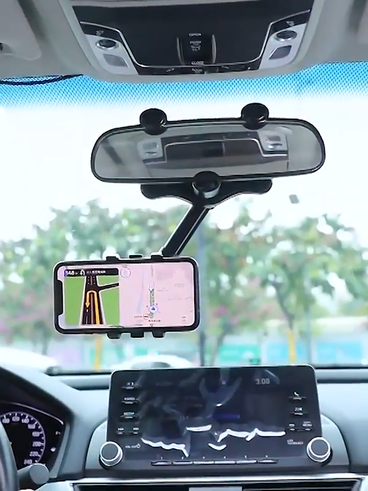 METOP Rotatable and Retractable Car Phone Holder Rearview Mirror ...