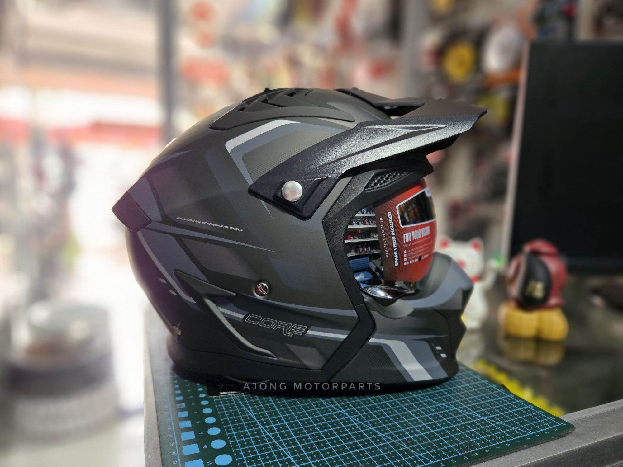 Spyder CORE G 3442m SS • Full Face Helmet • Removable Face Shield ...